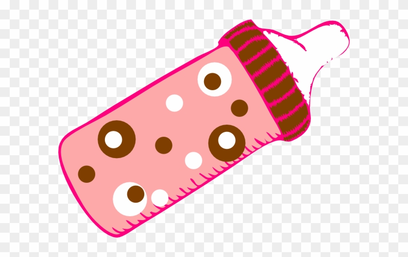 Dotted Pink Bottle Clip Art At Clker - Baby Bottle Clip Art - Full Size ...