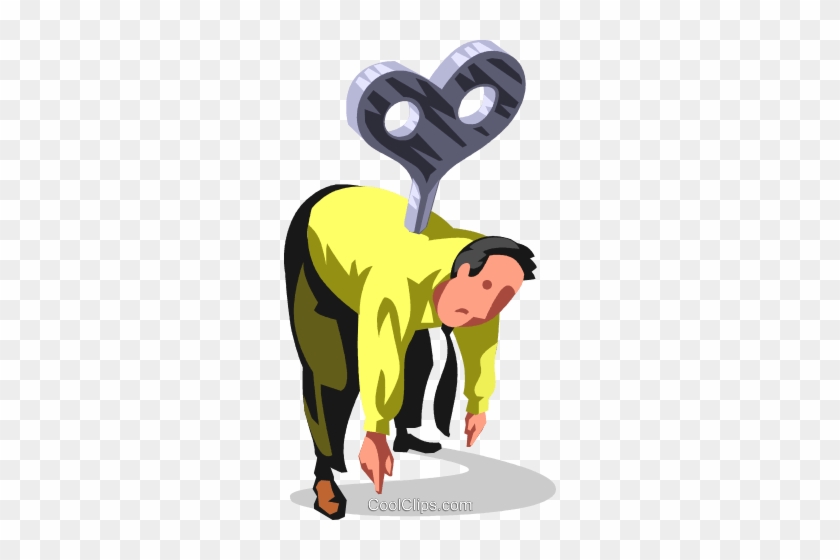 Wind Up Businessman Royalty Free Vector Clip Art Illustration ...