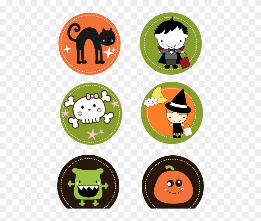 Free Printable Cupcake Toppers And Cup Markers - Halloween - Full Size ...