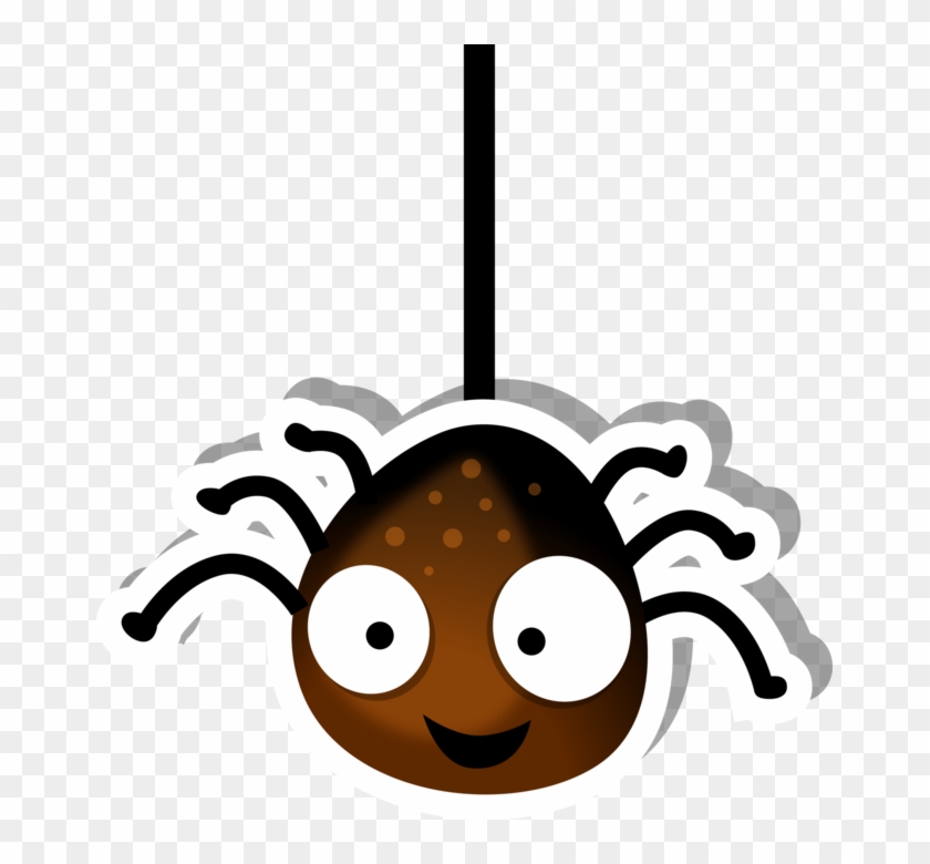 Cute Spider Hanging Sticker - Cartoon - Full Size PNG Clipart Images ...