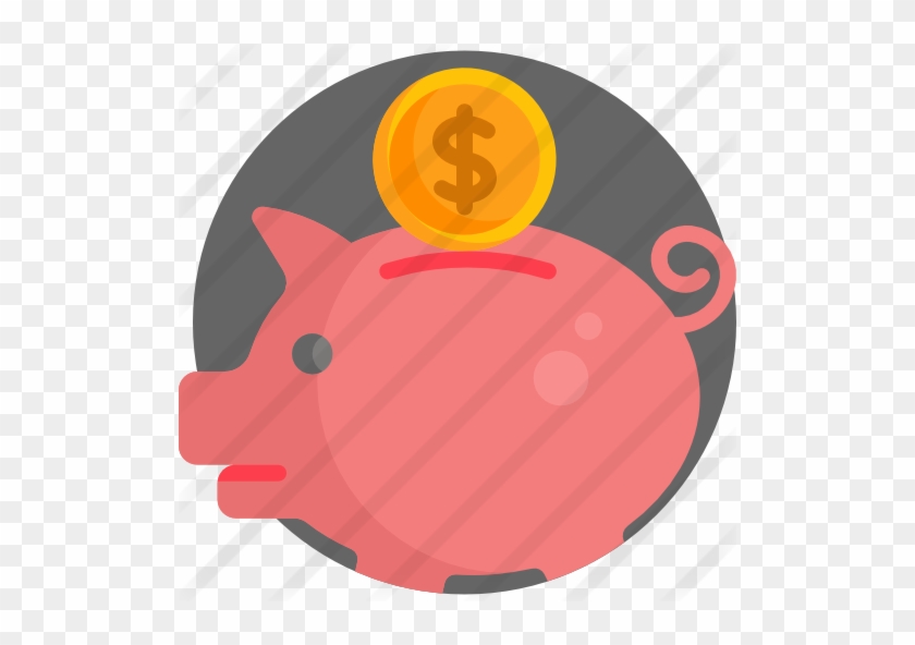 Piggy Bank - Circle - Full Size PNG Clipart Images Download