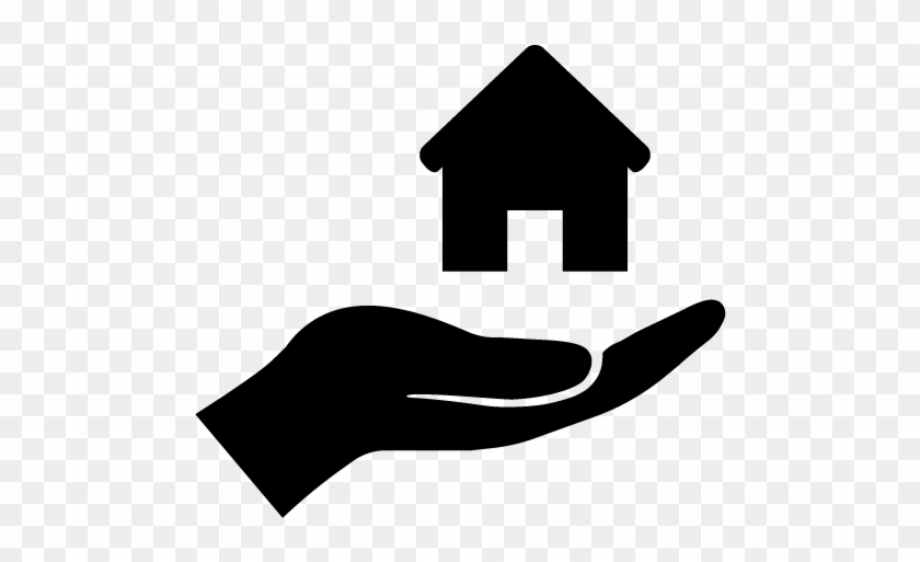 Neighborhood Improvement Project House And Hand Icon - Giving Hand Icon ...