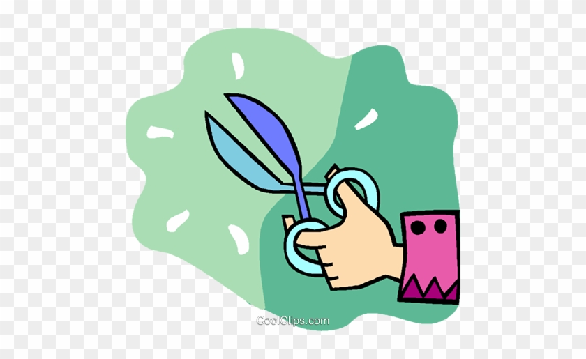 Hand With Scissors Royalty Free Vector Clip Art Illustration - Clases ...