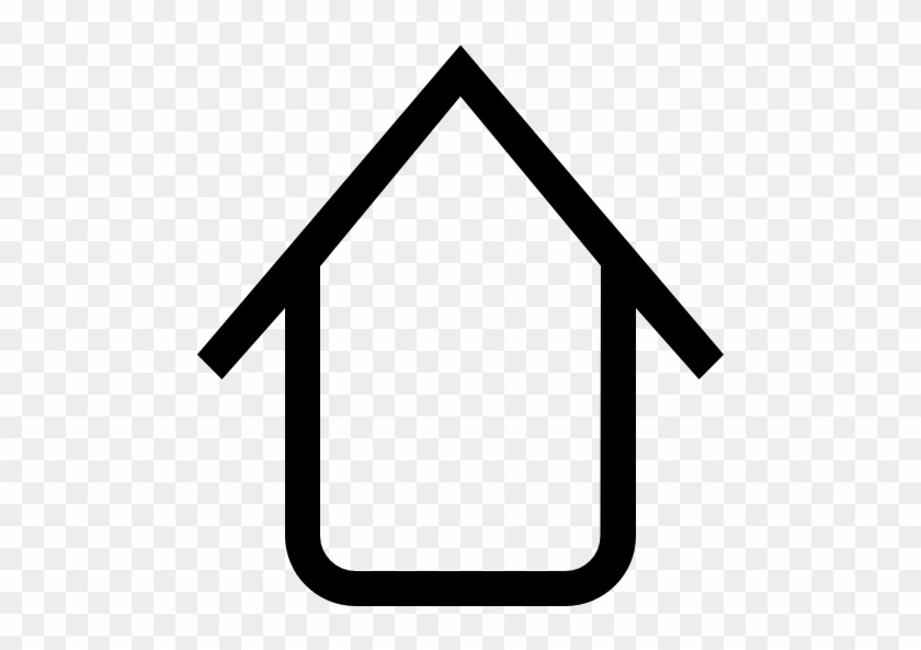Up Arrow With House Shape Outlined Symbol Free Icon - House Shape Png ...