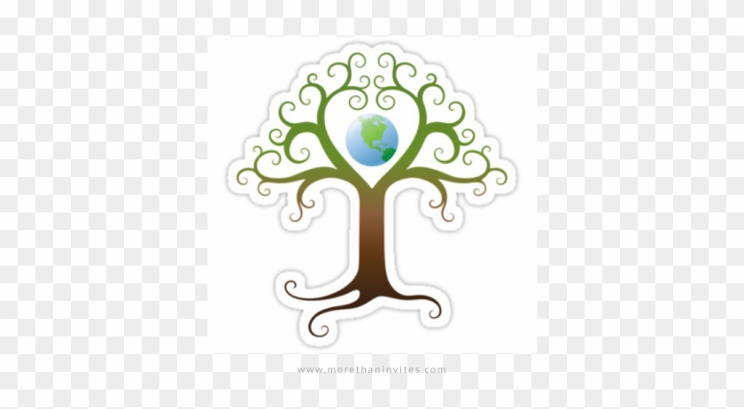 Earth Tree Sticker, Tree With Branches Surrounding - Themes On Earth ...