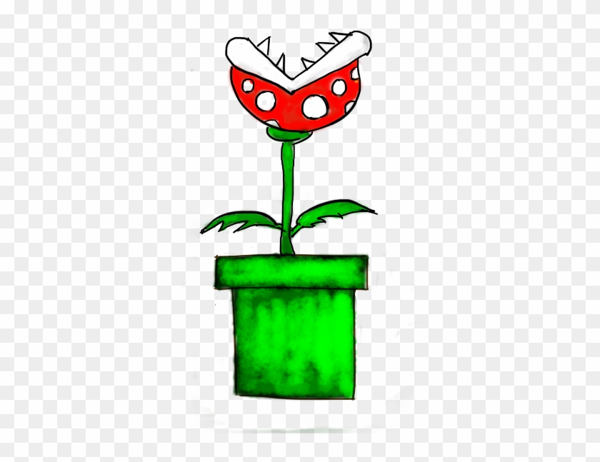 Drawn Plant Super Mario - Draw Mario Piranha Plant - Full Size PNG ...