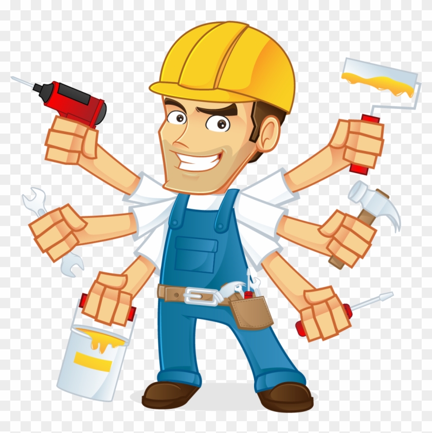 Toolman - Handyman Cartoon - Full Size PNG Clipart Images Download