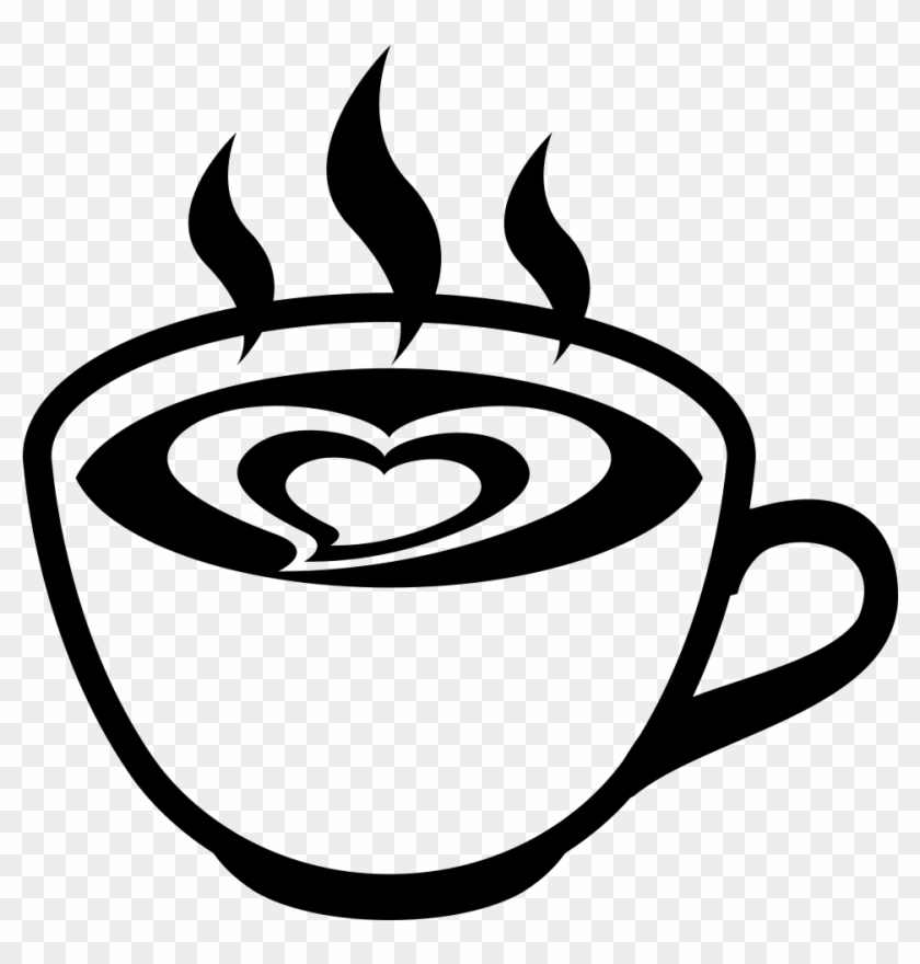 Emojione Bw - Cup Of Coffee Black And White - Full Size PNG Clipart ...