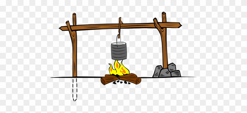 Camp Clipart Camp Cooking - Cooking On Fire Clipart - Full Size PNG ...