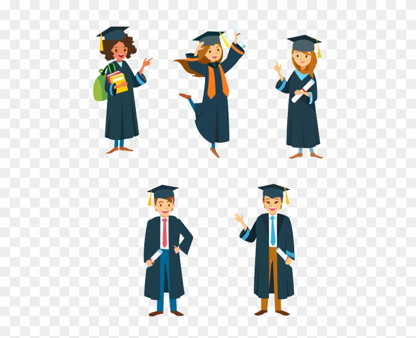 Student Graduation Ceremony University Cartoon - Cartoon Graduation Png ...