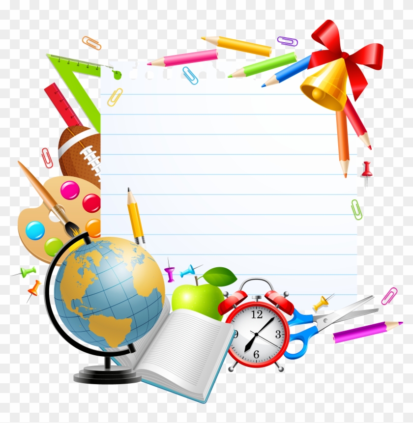 Paper Picture Frame School Illustration - Vector Graphics - Full Size ...