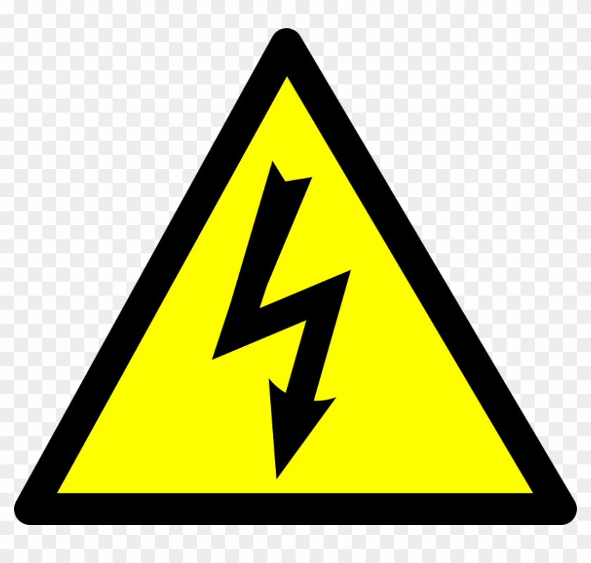 Lightning Clipart Voltage - Warning Symbol - Full Size PNG Clipart ...