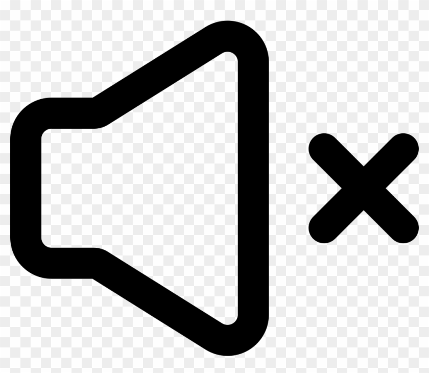 Speaker Silent Outline With A Cross Comments - Speaker Symbols - Full ...