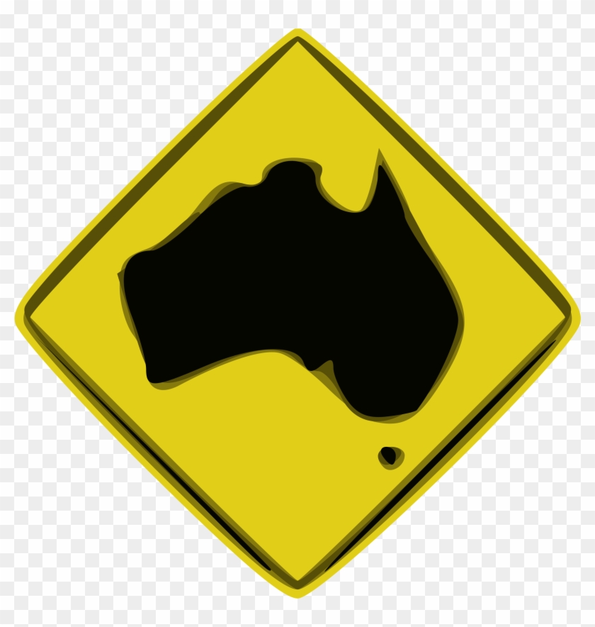 Australia Sign - Bear Crossing Sign - Full Size PNG Clipart Images Download