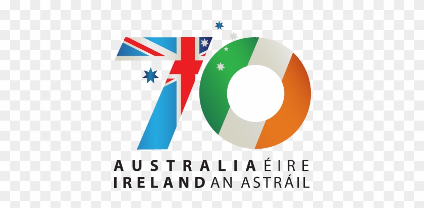 Australia-ireland 70 Logo - Circle - Full Size PNG Clipart Images Download