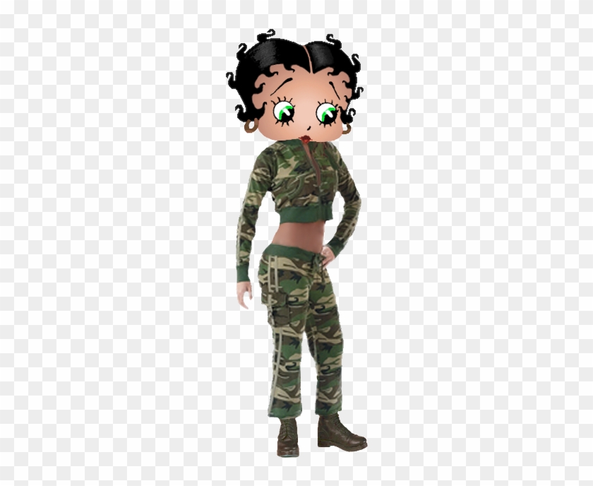 Betty Boop Army Boot Camp - Betty Boop Milatary - Full Size PNG Clipart ...
