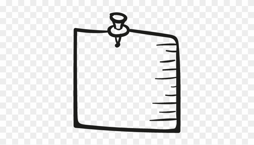 Draw Paper With Push Pin Vector - Vector Graphics - Full Size PNG ...