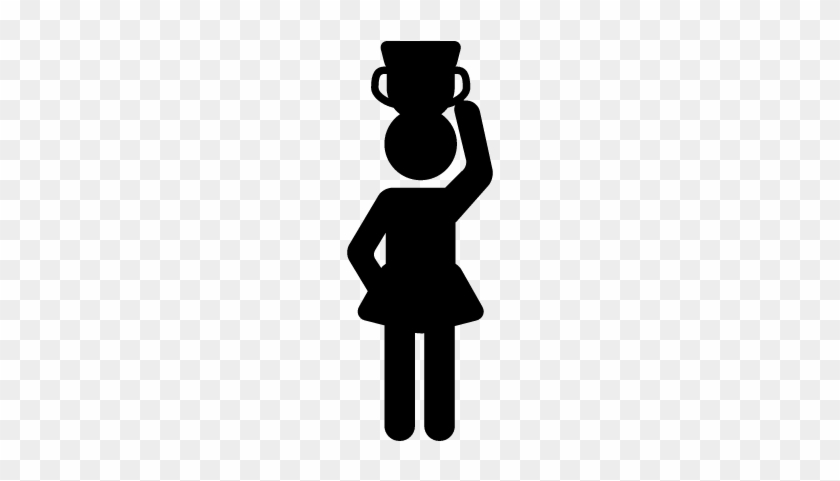 Woman Carrying Pot On Head Vector - Jar - Full Size PNG Clipart Images ...