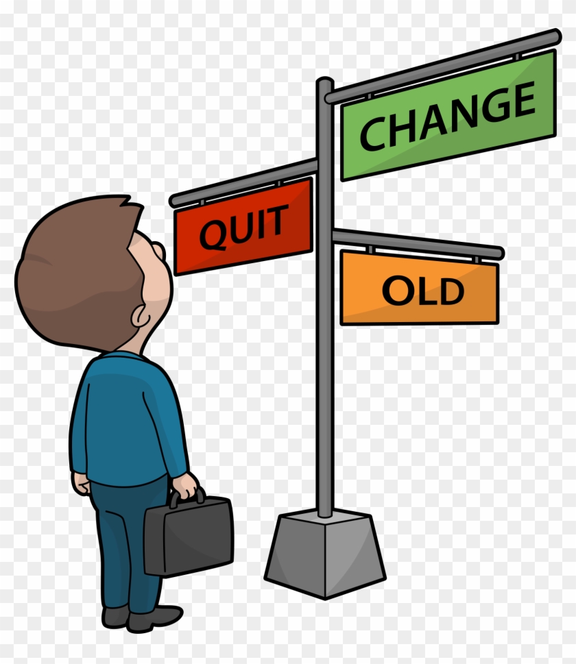 Looking At Career Change Street Signs Cartoon - Computer File - Full ...