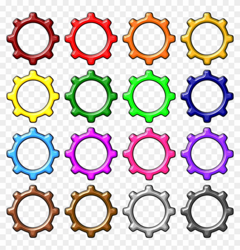 Gears Colored - Circle - Full Size PNG Clipart Images Download