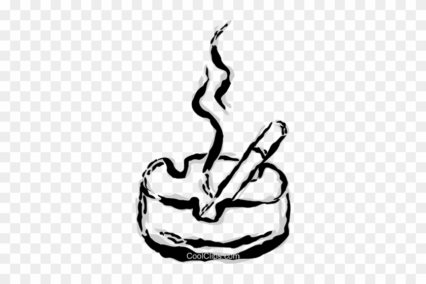 Cigarette And Ashtray Royalty Free Vector Clip Art - Ashtray With ...