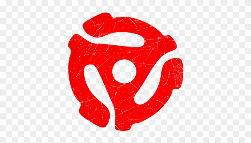 Red Distressed 45 Rpm Adapter - 45 Adapter Happy Birthday - Full Size ...