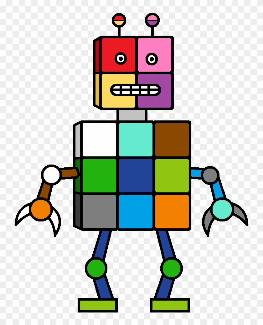 Square Robot By Blueelephant7 On Deviantart Square Robot Clipart Full Size Png Clipart