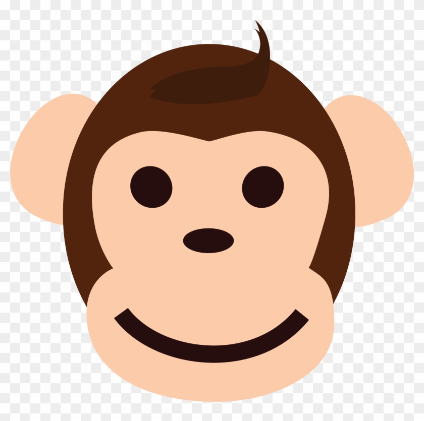Free Clipart Of A Happy Monkey Face - Monkey Face Clipart - Full Size ...