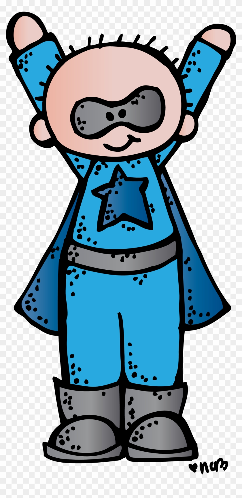 Reading Clip Art Freebie - Melonheadz Superhero - Full Size PNG Clipart ...