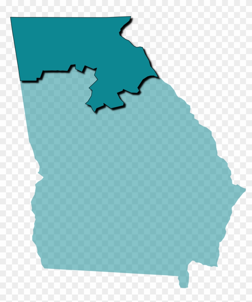 Counties Included - State Of Georgia Blue - Full Size PNG Clipart ...