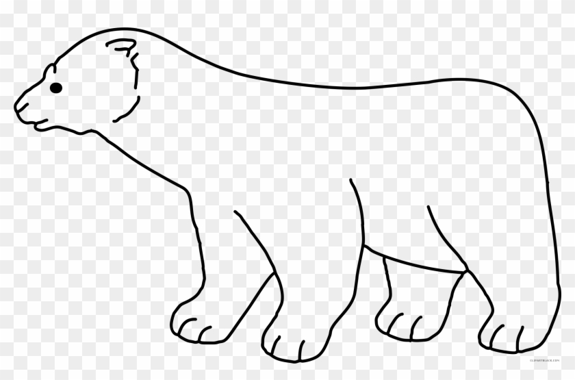 Polar Bear Animal Free Black White Clipart Images Clipartblack - Polar ...