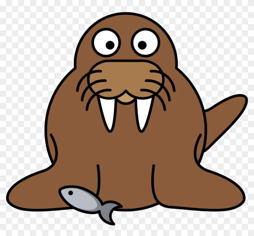 Walrus - Clipart - - Cartoon Walrus - Full Size PNG Clipart Images Download