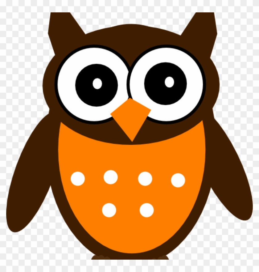 Clipart Of Owl Brown Orange Owl Clip Art At Clker Vector - Black And ...