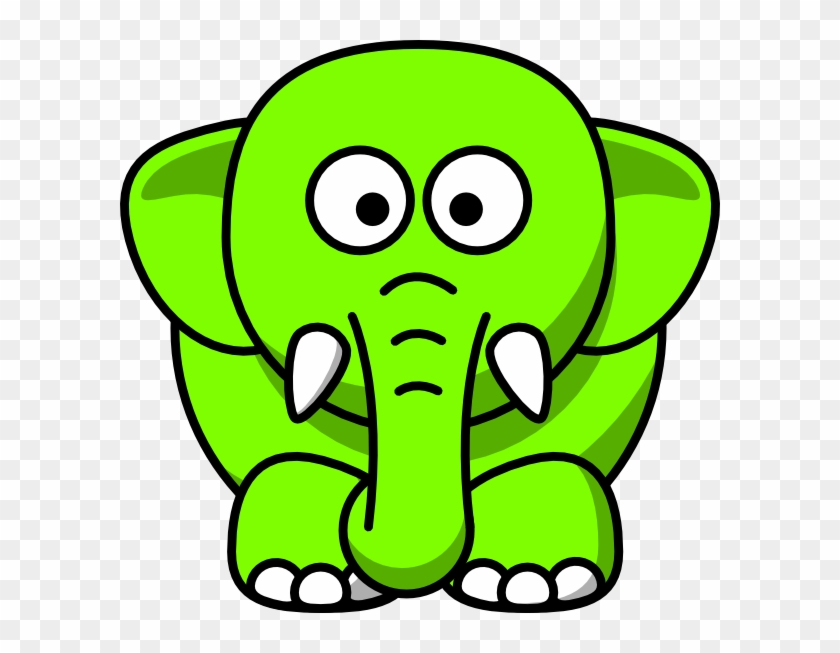Lime Green Elephant Clip Art - Cartoon Elephant Transparent - Full Size ...