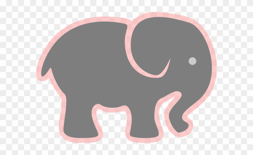Grey Baby Elephant Clipart - Grey And Pink Elephants - Full Size PNG ...