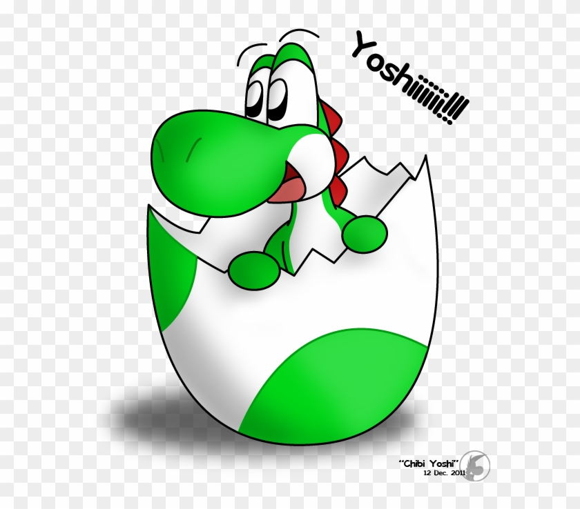Chibi Yoshi By Mctaylis - Yoshi Egg Hatching - Full Size PNG Clipart Images Download