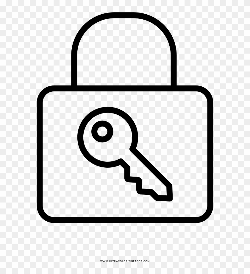 Locked Coloring Page - Lock Coloring Pages - Full Size PNG Clipart ...