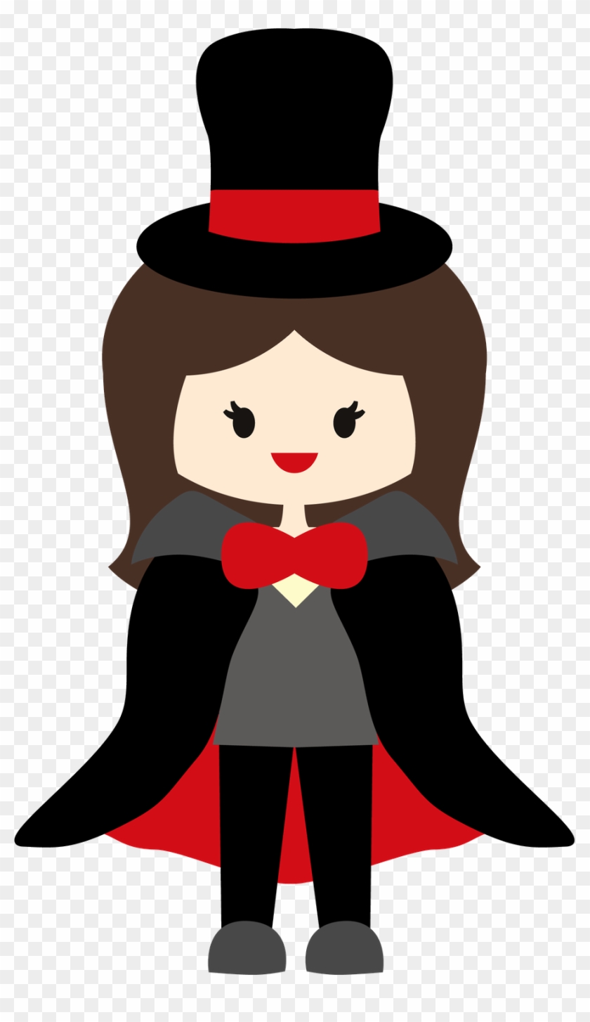 Circo - Clip Art Magician Girl - Full Size PNG Clipart Images Download
