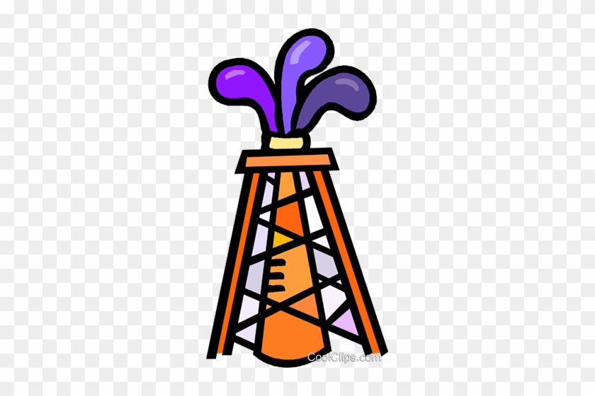 Oil Well Striking Oil Royalty Free Vector Clip Art - Spindletop - Full ...