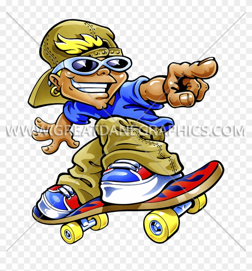 Cartoon Skateboarder - Free Transparent PNG Clipart Images Download