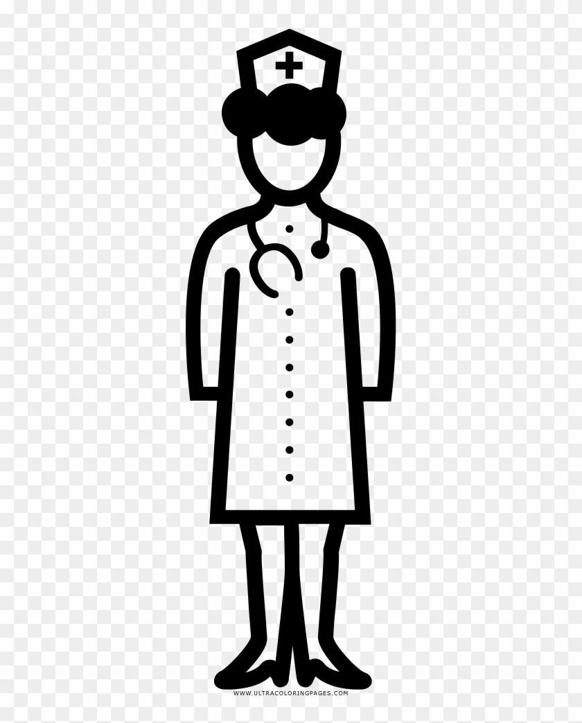 Nurse Coloring Page - Icon - Free Transparent PNG Clipart Images Download