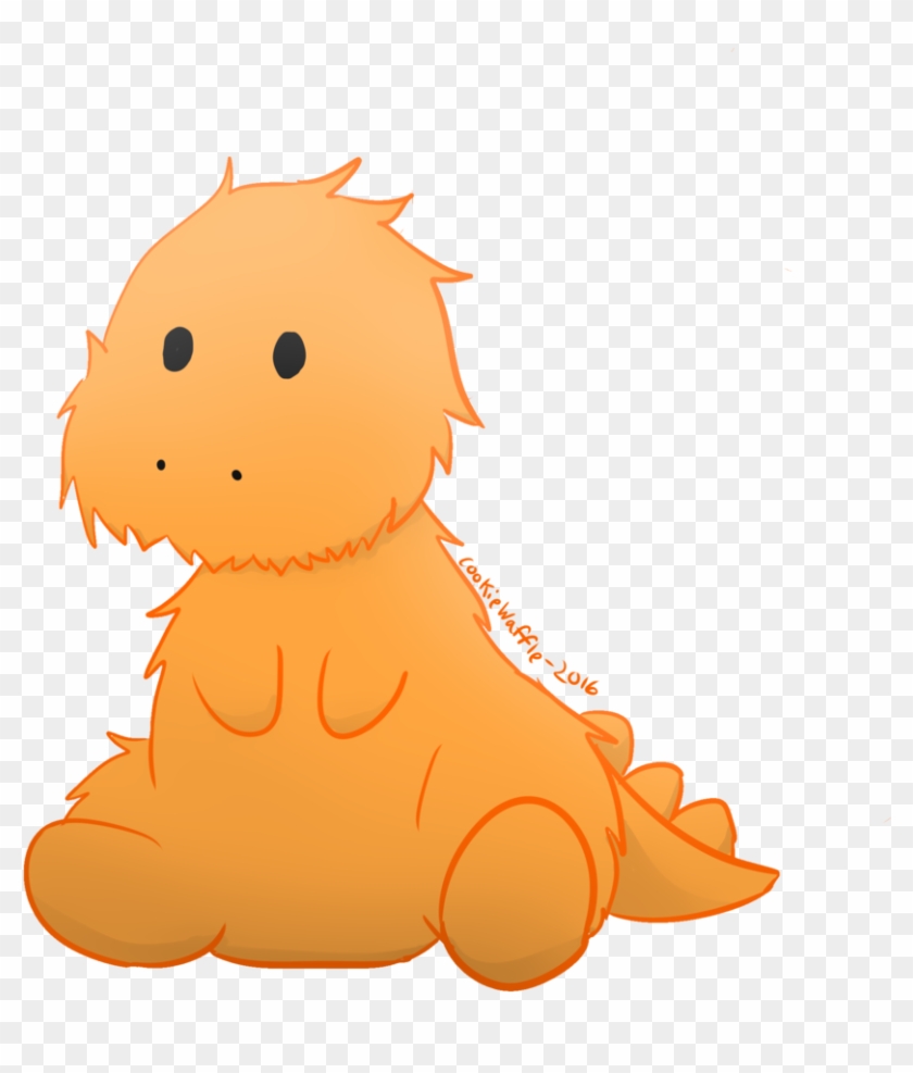Clem The Fuzzy Dinosaur By Cookie-waffle - Cartoon - Full Size PNG ...