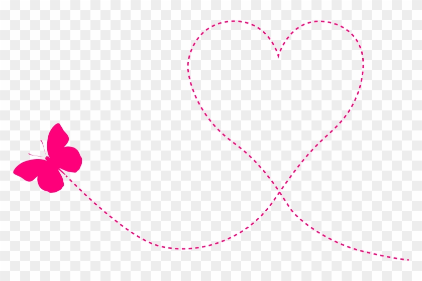 Butterfly Heart Trail Clipart Icon Png - Valentines Day Background For ...