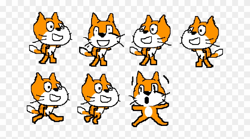 Cat1 Sprites - Cartoon - Free Transparent PNG Clipart Images Download