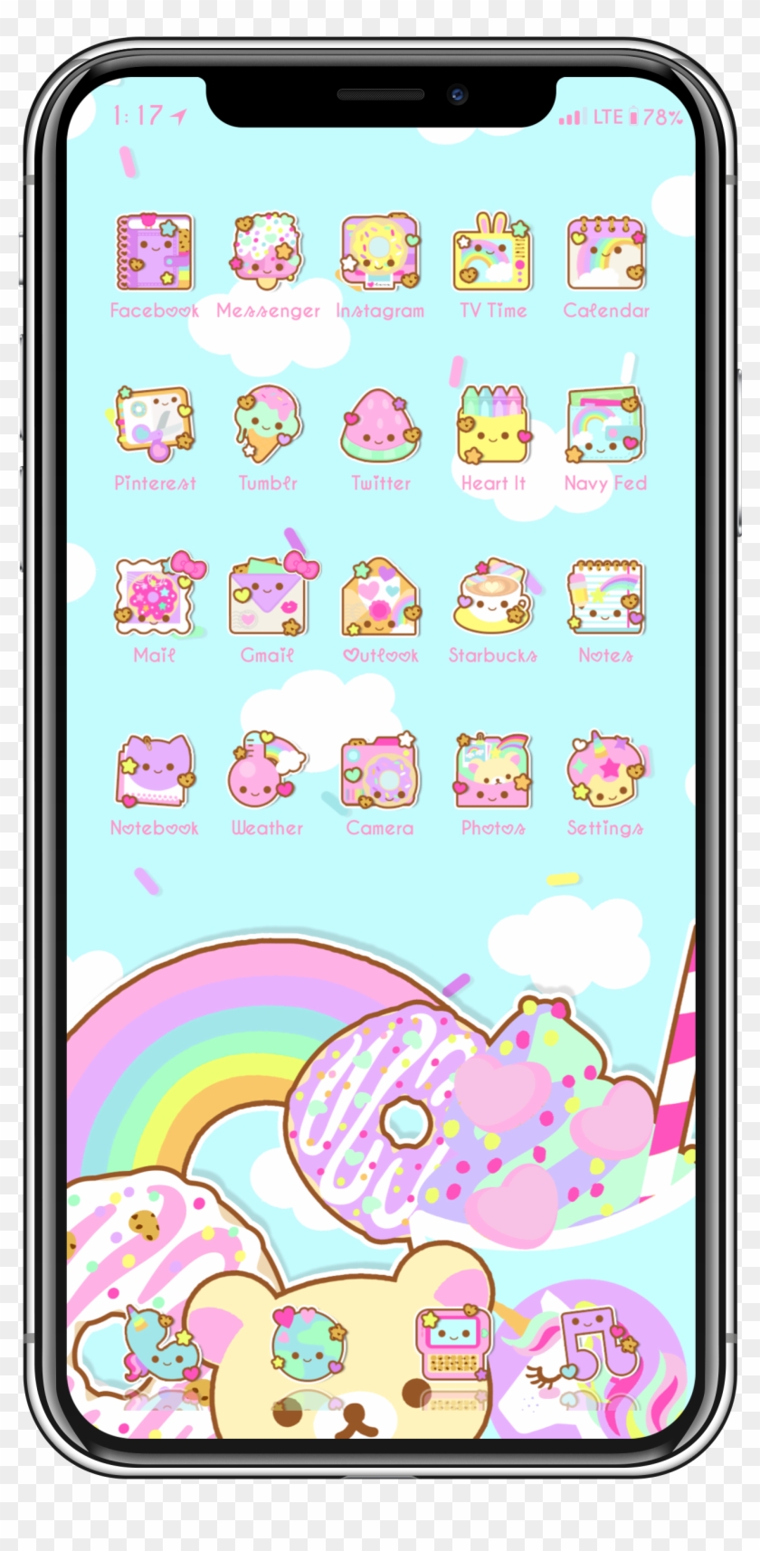 Iphone X Screen Running On Ios - Art - Full Size PNG Clipart Images ...