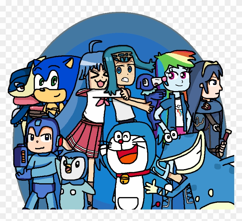 Mighty355, Blue, Crossover, Doraemon, Equestria Girls, - Cartoon - Full ...