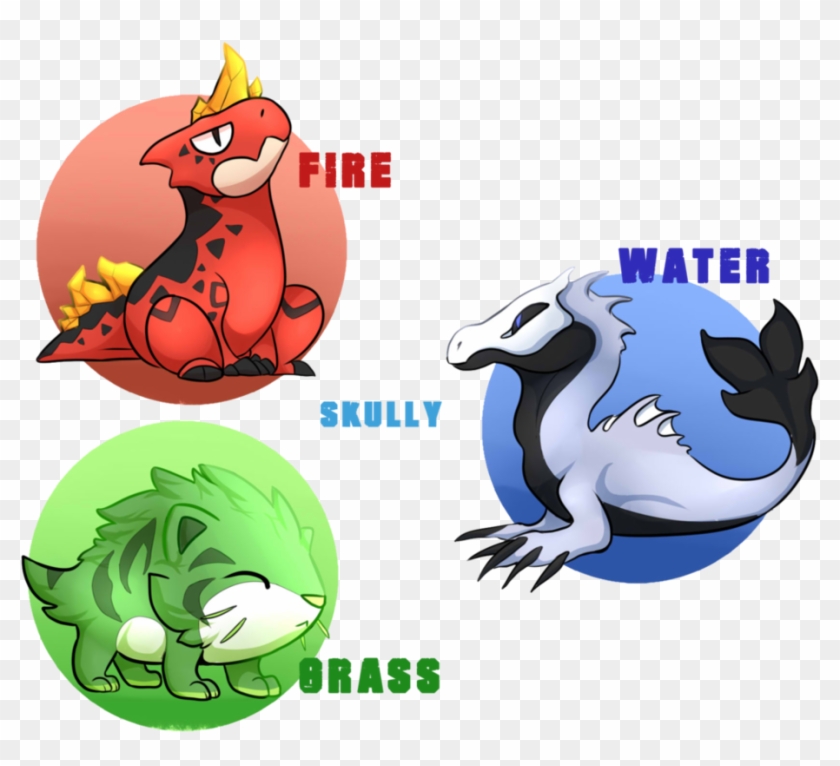 Fakemon Starter By Skullying - Cartoon - Free Transparent PNG Clipart ...
