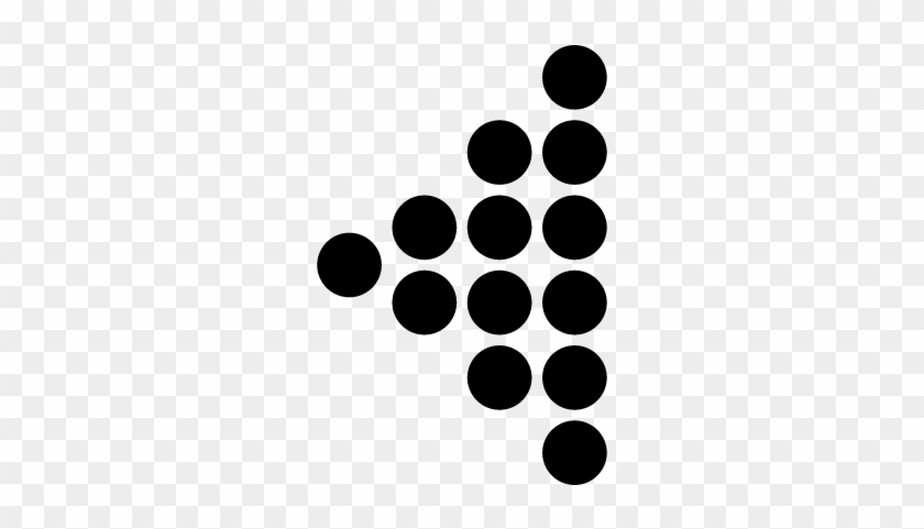 Left Arrow Triangle Of Dots Vector - Dots Icon - Full Size PNG Clipart ...
