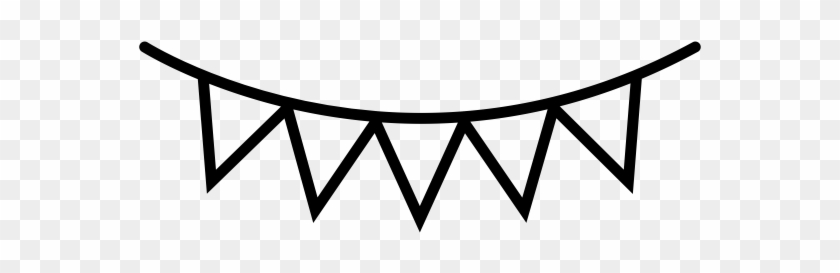 White Bunting Rubber Stamp - Pennant Banner Black And White - Full Size ...