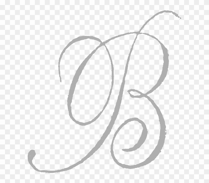 Letter B In Cursive - Full Size PNG Clipart Images Download
